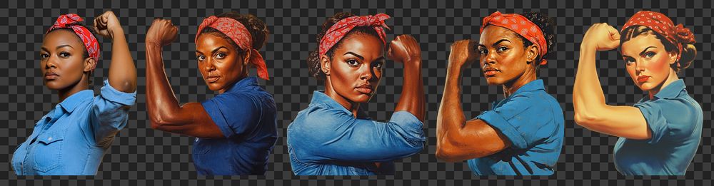 PNG Empowered women iconic poses | Premium PNG - rawpixel