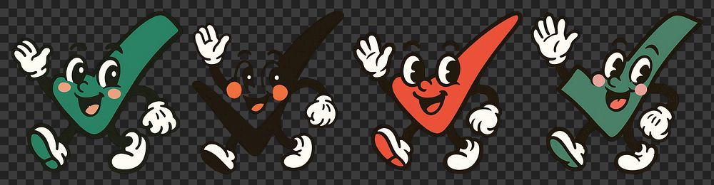 PNG Playful checkmark characters illustration | Premium PNG - rawpixel