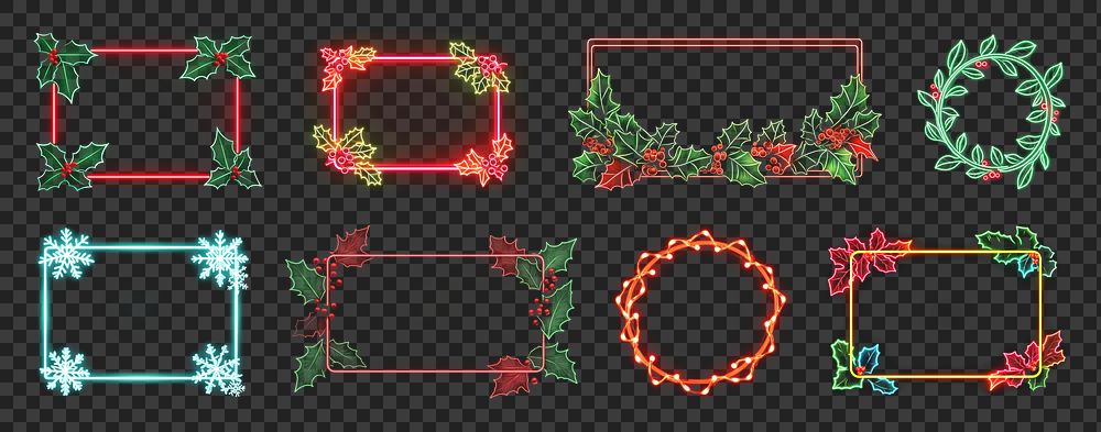 PNG Festive holiday frame collection | Premium PNG - rawpixel
