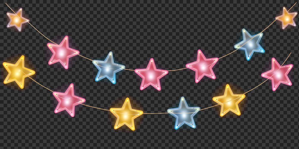PNG Garland star string light | Free PNG - rawpixel