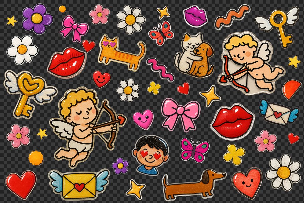 Transparent PNG Cat In Love Design Images | Free Photos, PNG Stickers ...