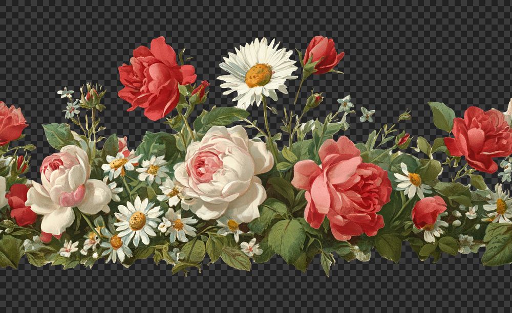 Classic Rose Vintage Border PNG Shadow Images | Free Photos, PNG ...