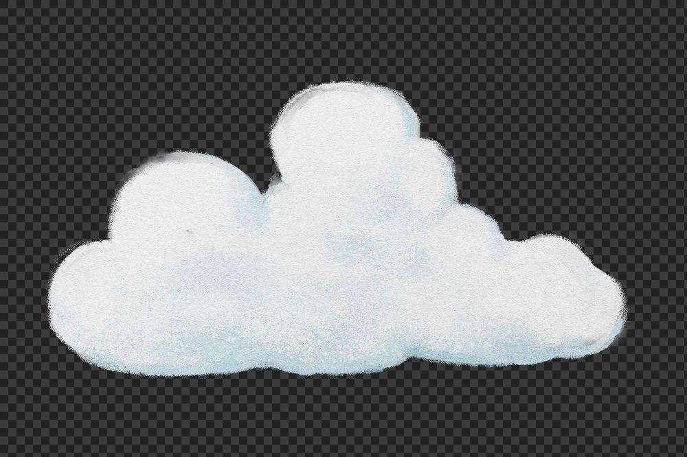 Aesthetic cloud png sticker, watercolor, | Premium PNG - rawpixel