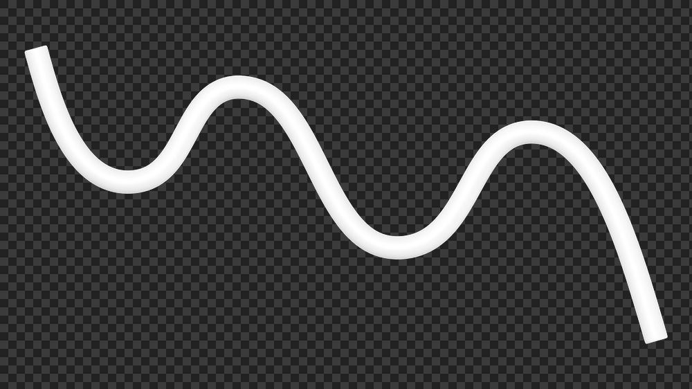 3D white squiggle png, wavy | Premium PNG - rawpixel
