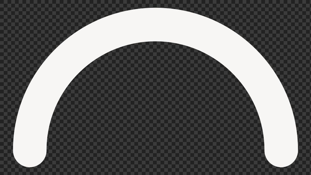 Semicircle png white journal sticker, | Premium PNG - rawpixel