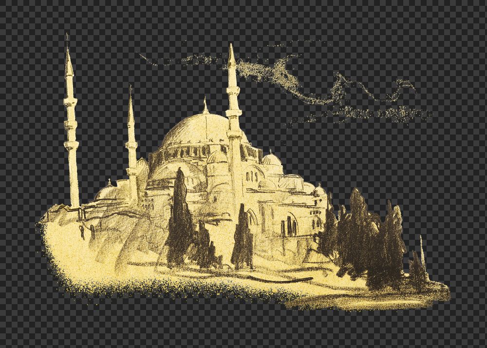 Vintage Mosque Sketch Building Images | Free Photos, PNG Stickers ...