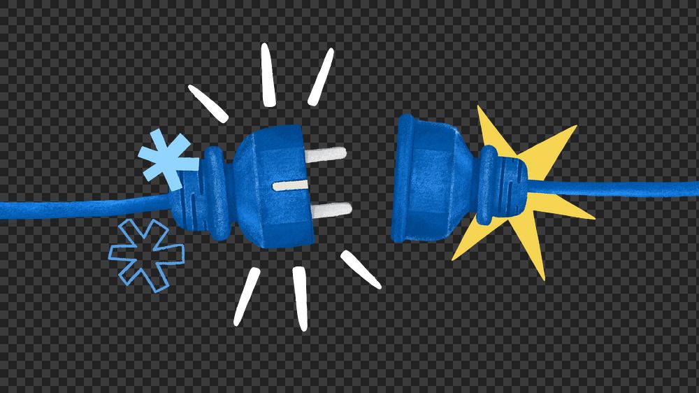 Blue electrical plugs png, transparent | Free PNG - rawpixel