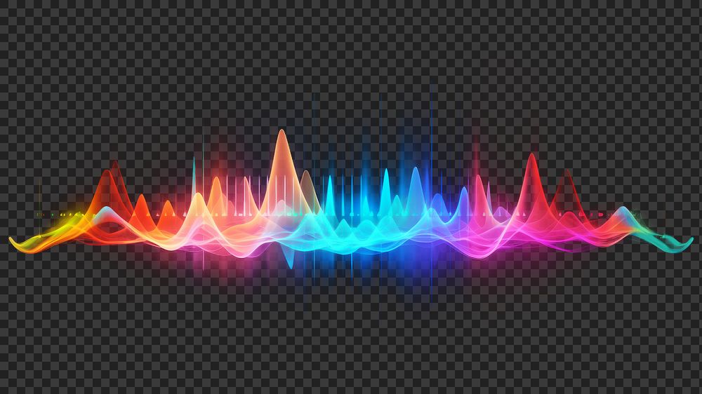 PNG rainbow sound wave effect, | Free PNG - rawpixel