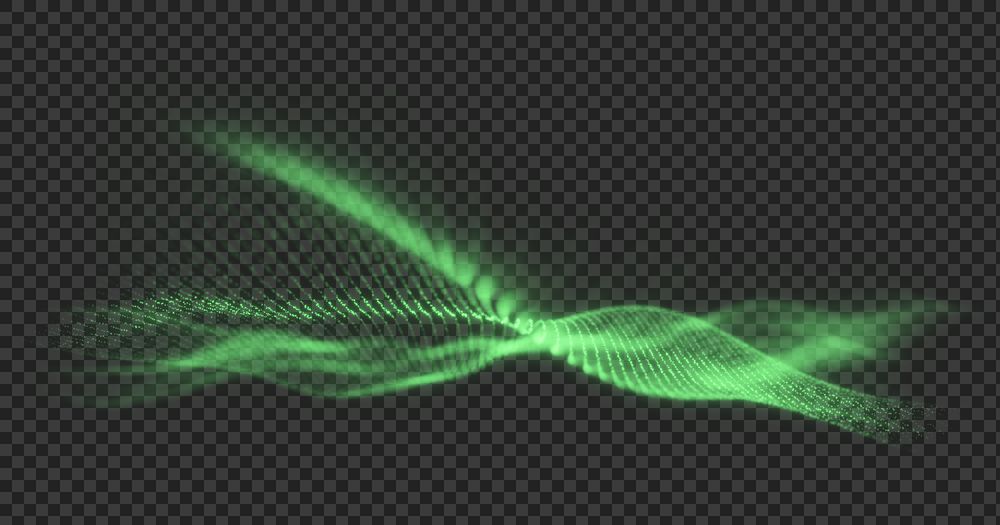 Digital green wave png, transparent | Premium PNG - rawpixel