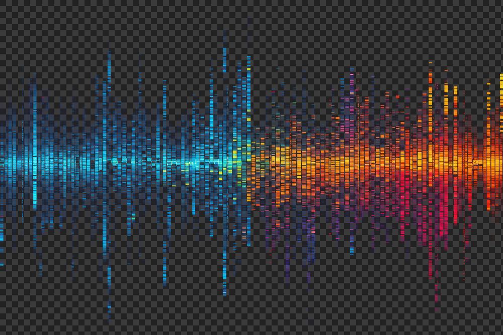 PNG Rainbow sound wave effect | Free PNG - rawpixel