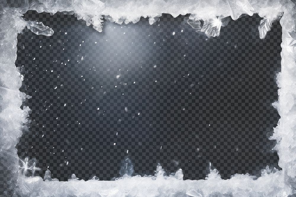 PNG Icy frost crystal border | Premium PNG - rawpixel