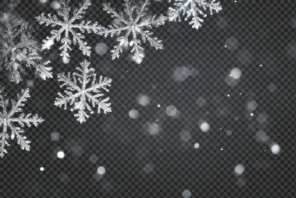 PNG Snowflakes backgrounds black background | Free PNG - rawpixel