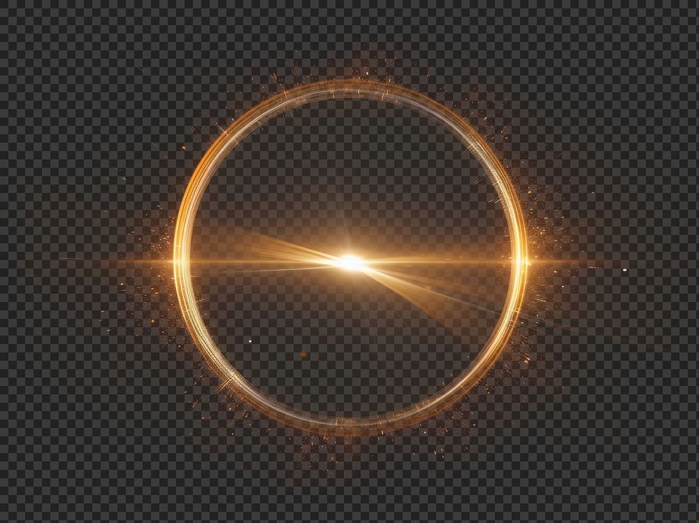 PNG Golden lens light astronomy | Free PNG - rawpixel