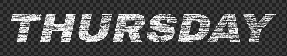 Bold Thursday png word sticker | Free PNG - rawpixel