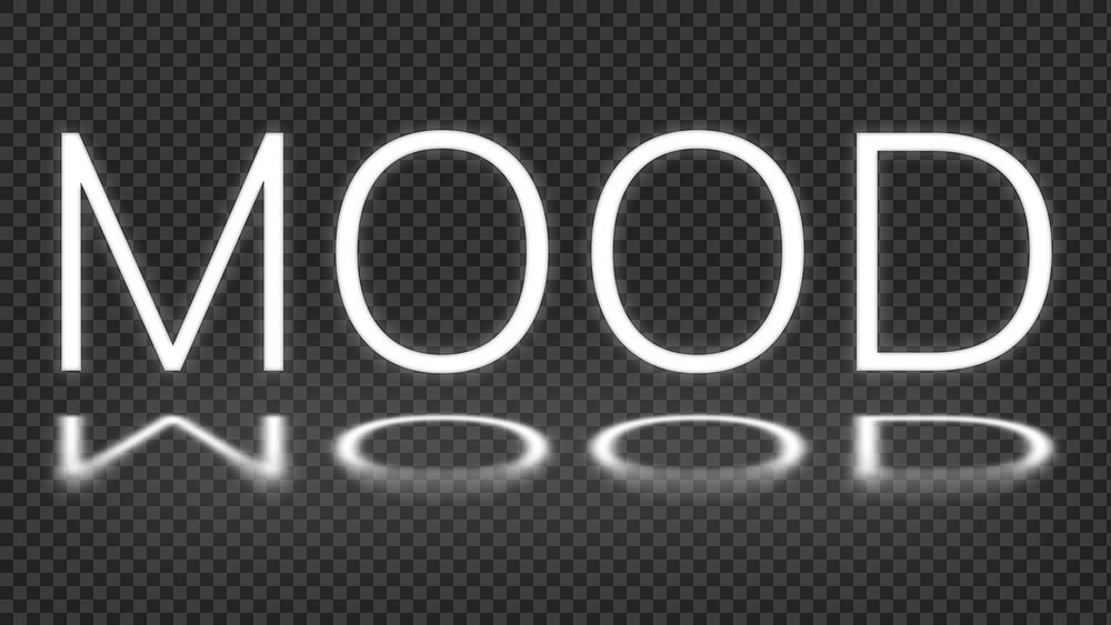 Neon font word Mood png | Free PNG - rawpixel