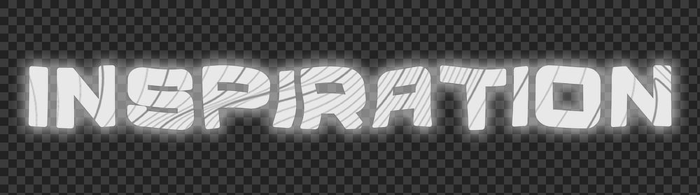 White neon inspiration word topographic | Free PNG Sticker - rawpixel