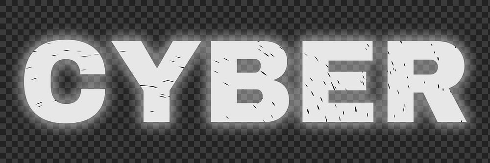 Abstract png word CYBER typography | Premium PNG Sticker - rawpixel