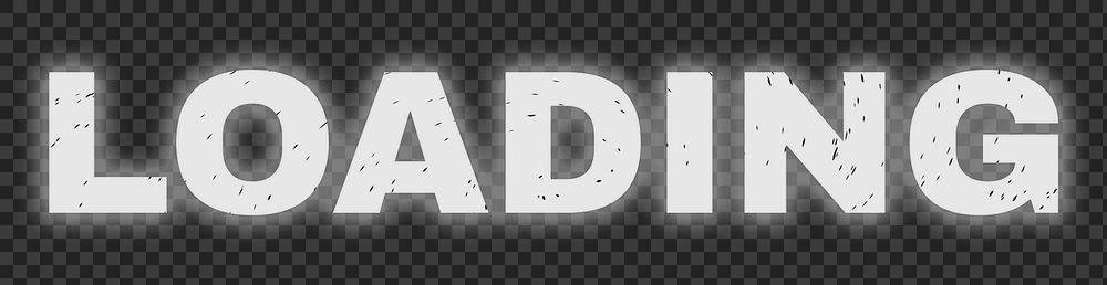 Abstract LOADING png white typography | Premium PNG Sticker - rawpixel
