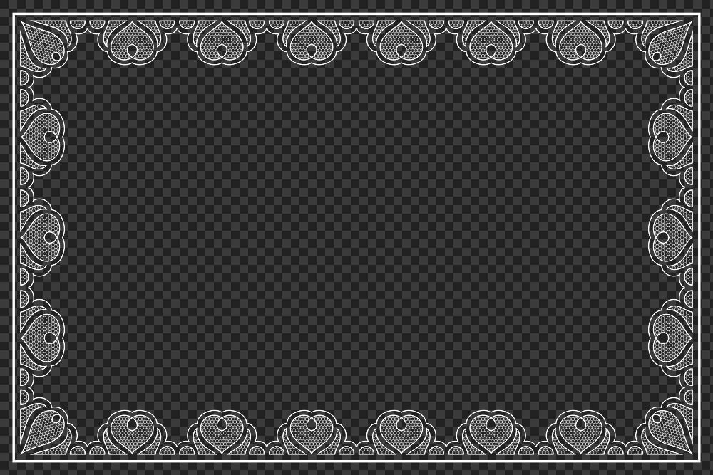Lace heart frame png transparent | Premium PNG - rawpixel