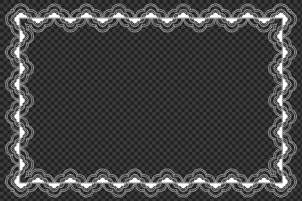 White lace png frame, classic | Premium PNG - rawpixel