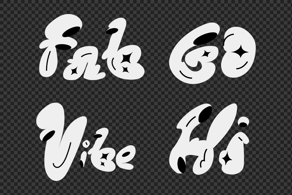 Funky bold png word sticker | Premium PNG - rawpixel