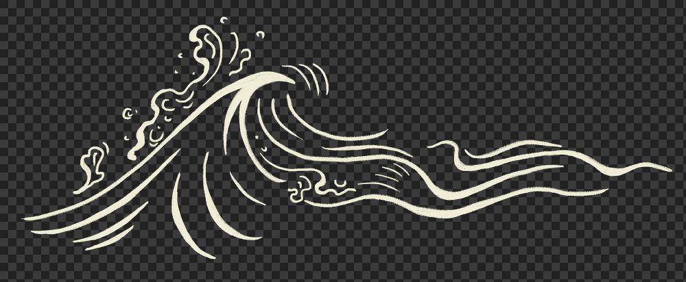 Tropical ocean waves sticker png | Premium PNG Sticker - rawpixel