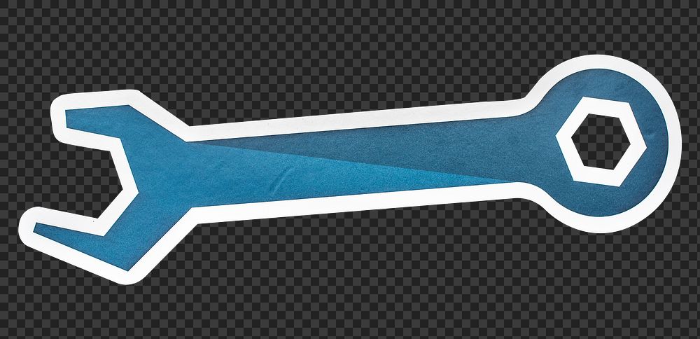 Mechanical wrench paper craft illustration | Free PNG Sticker - rawpixel