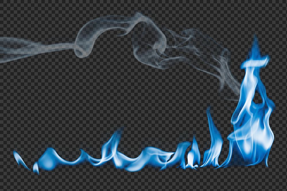 Blue flame png border, realistic | Premium PNG - rawpixel
