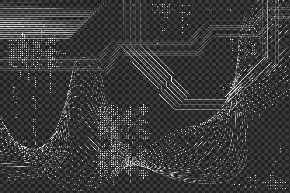 Waves png technology background futuristic | Free PNG - rawpixel