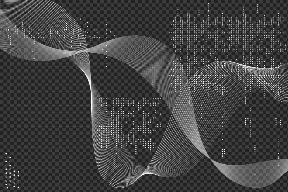 Waves png technology background futuristic | Free PNG Sticker - rawpixel