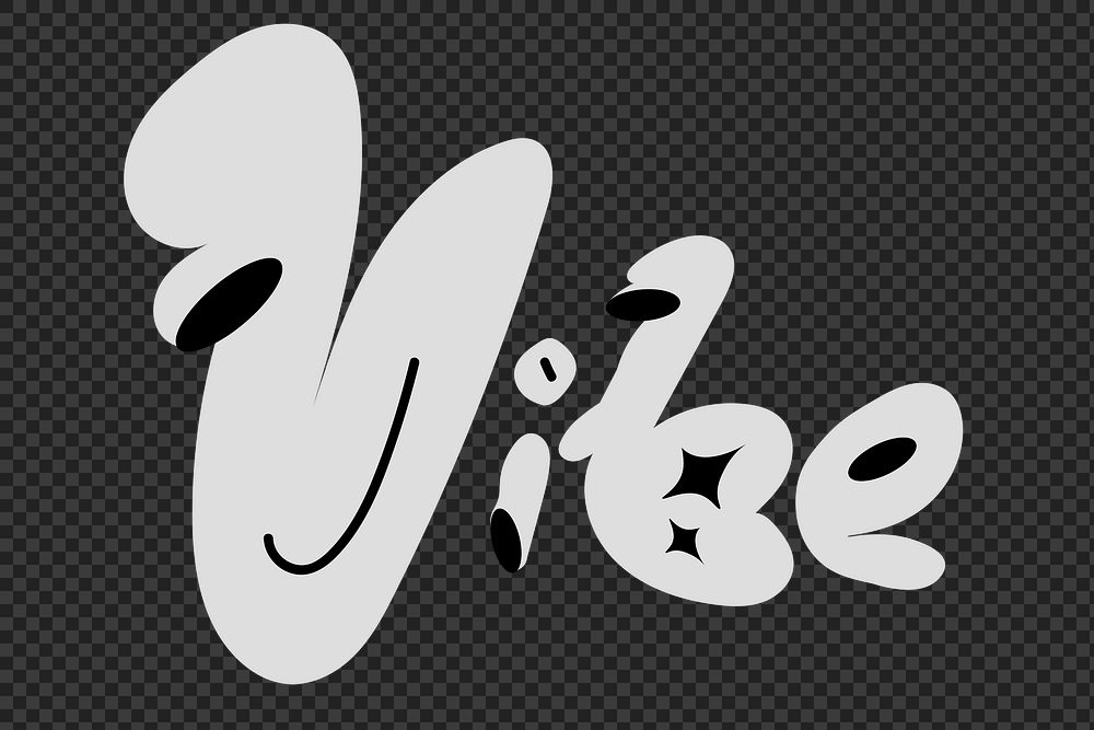 Bold vibe word sticker png | Free PNG Sticker - rawpixel