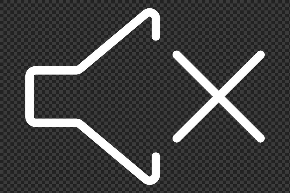 Png volume off symbol white | Free Icons Sticker - rawpixel