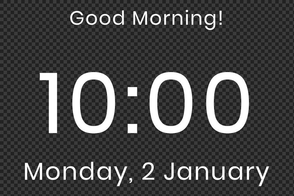 Png transparent digital clock widget | Free PNG Sticker - rawpixel