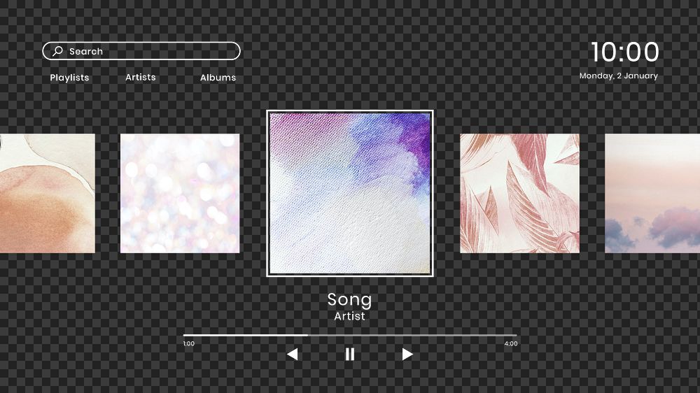 Png music streaming application user | Premium PNG Sticker - rawpixel