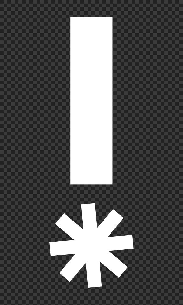 Exclamation mark sign png abstract | Free PNG - rawpixel