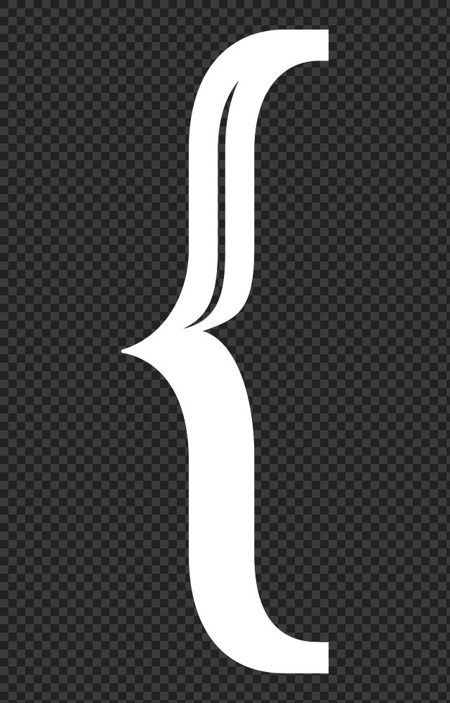 Curly bracket sign png abstract | Free PNG - rawpixel