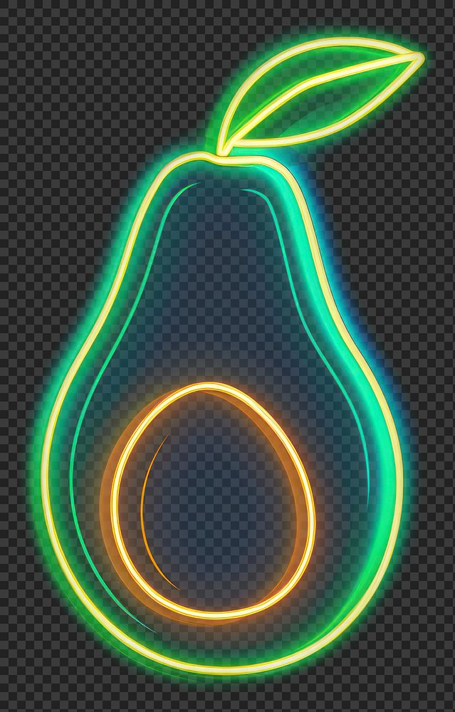 PNG Avocado icon neon light | Free PNG - rawpixel