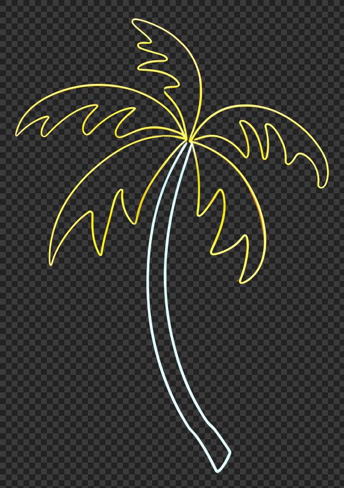 PNG Neon sign palm tree | Free PNG - rawpixel