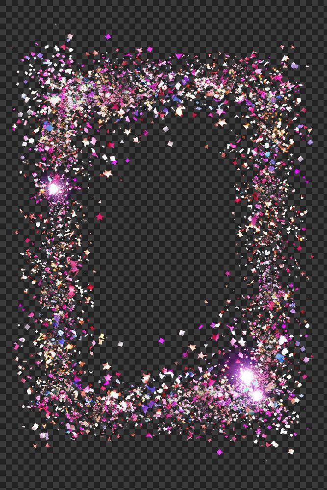 PNG Confetti frame sparkle light | Free PNG - rawpixel