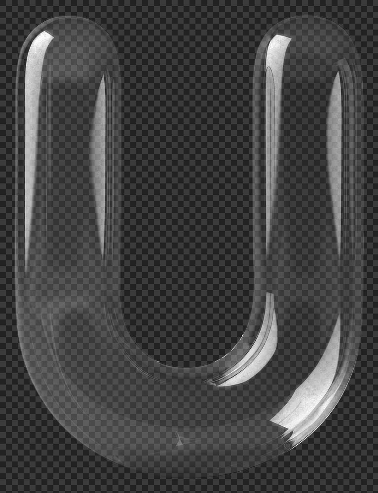 Letter U glass electronics simplicity. | Premium PNG - rawpixel