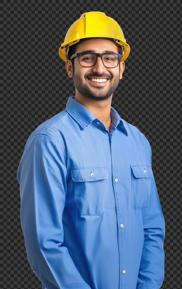 PNG Engineer blue shirts yellow | Free PNG - rawpixel