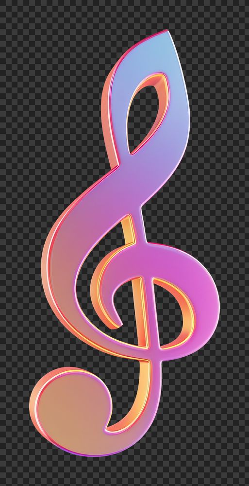PNG Single music note gradient | Free PNG - rawpixel
