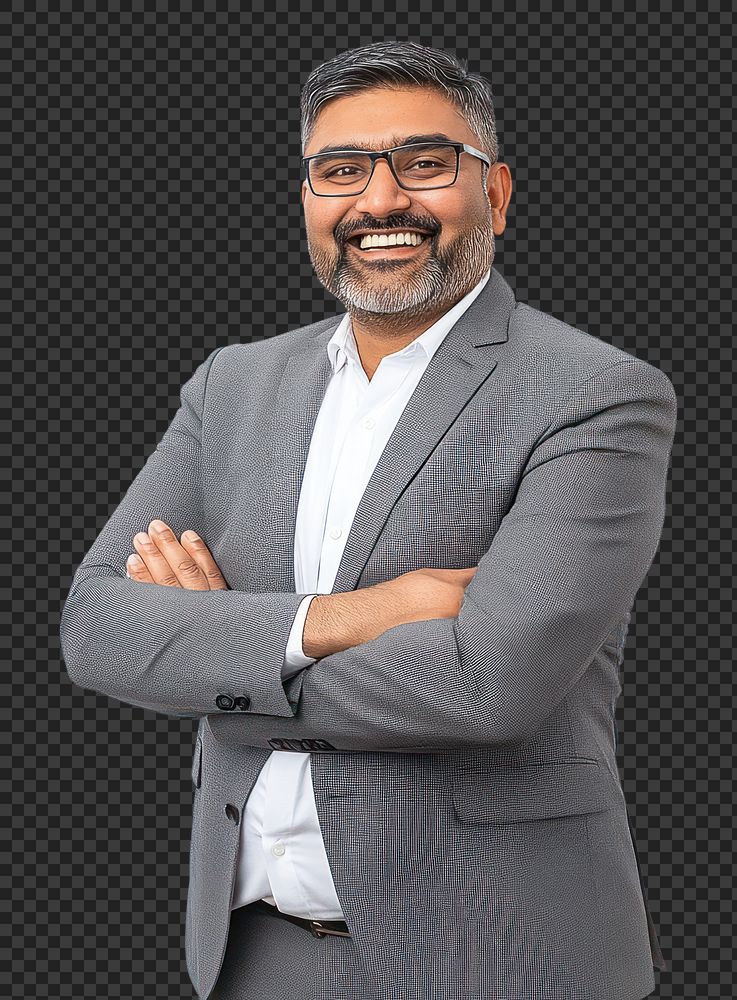 PNG Middle-age Indian businessman suit | Free PNG - rawpixel