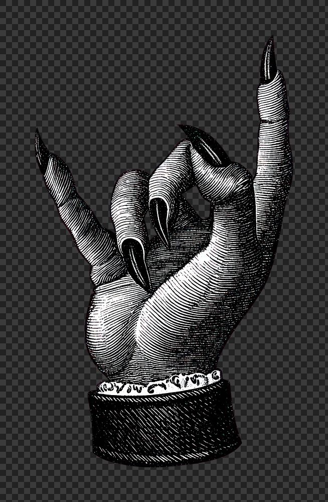 PNG Gothic hand gesture psyche | Free PNG - rawpixel