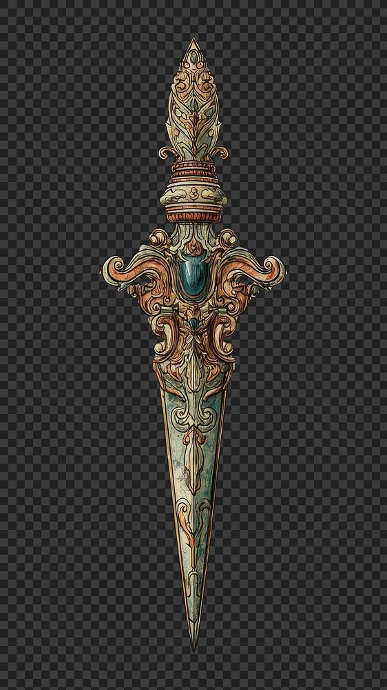 PNG Ornate letter opener vintage | Free PNG - rawpixel