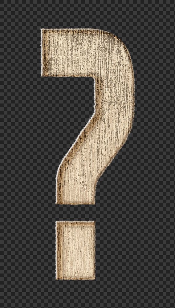 Rustic wooden question mark png | Premium PNG - rawpixel