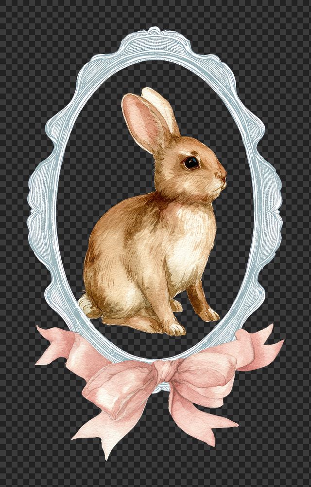 PNG Vintage rabbit illustration frame | Free PNG - rawpixel