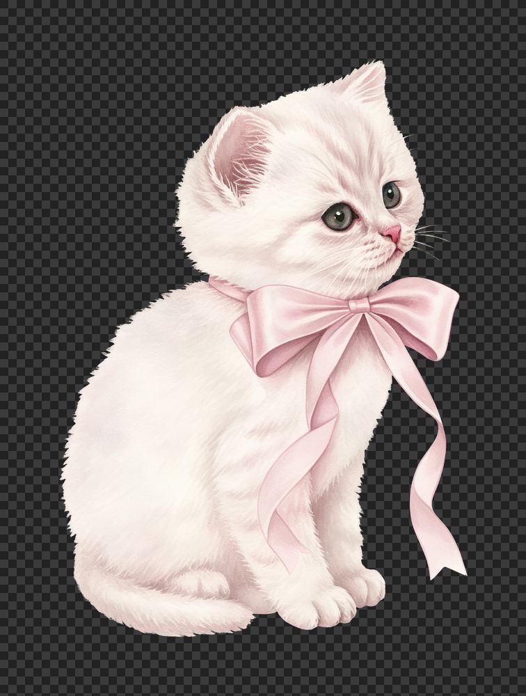 Watercolor White Cat Images | Free Photos, PNG Stickers, Wallpapers ...