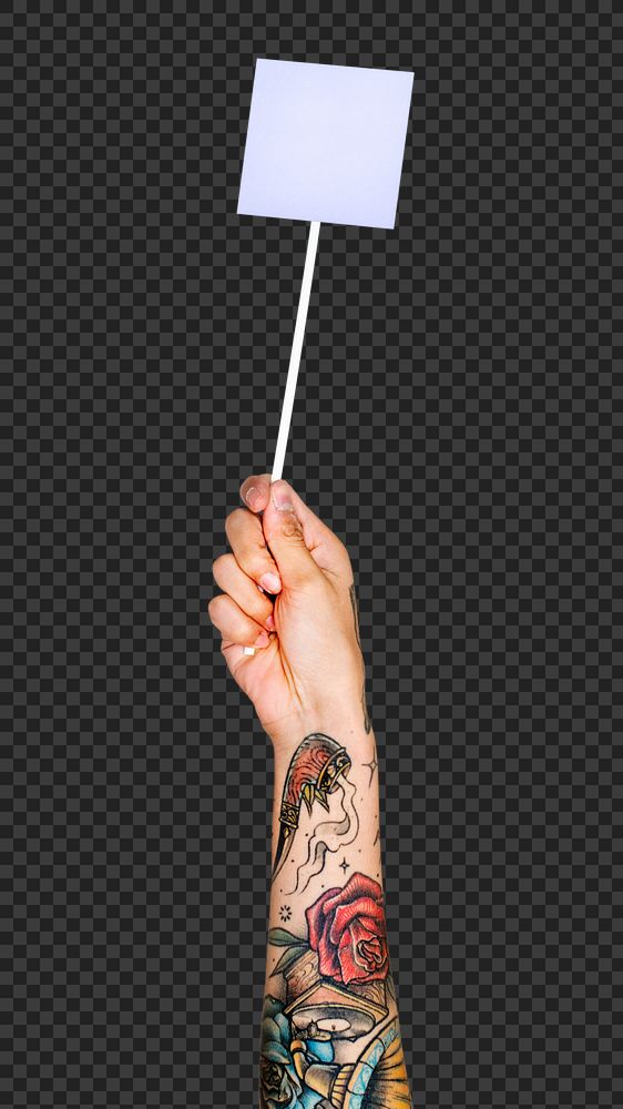 Paper & stick png tattooed | Premium PNG - rawpixel