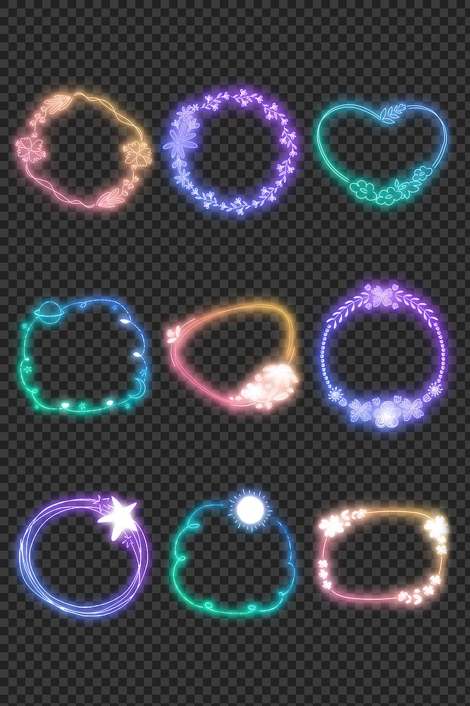 Png glowing neon gradient frame | Free PNG - rawpixel